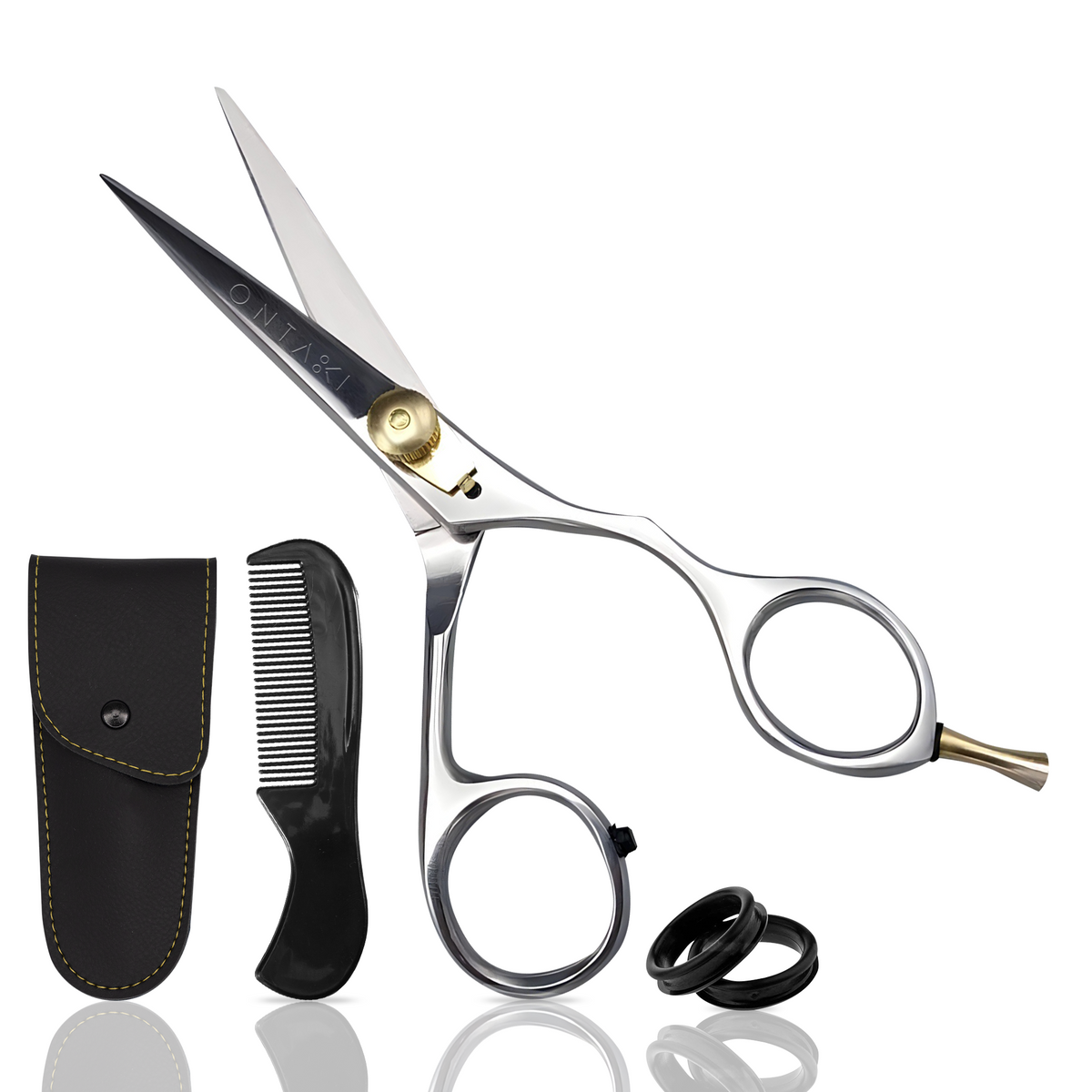 Japanese Steel Beard & Mustache Scissors (5.5") - Ergonomic Design | Ontaki