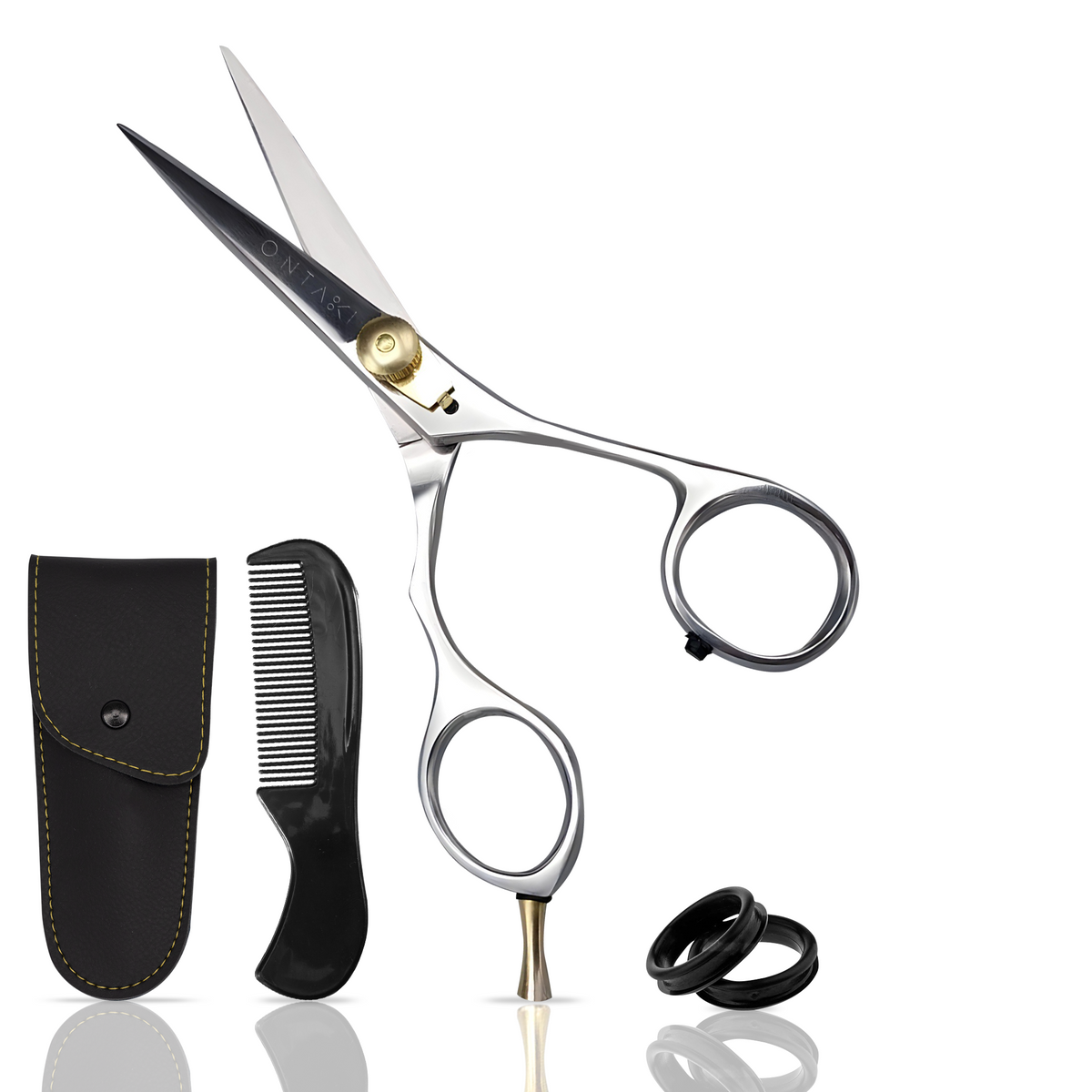 Japanese Steel Beard & Mustache Scissors (5.5") - Ergonomic Design | Ontaki